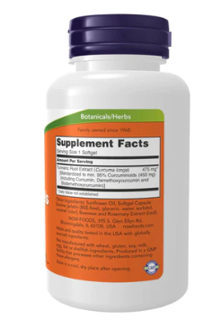 NOW Turmeric Curcumin Softgel Capsules (475mg) - Laura's Mercantile